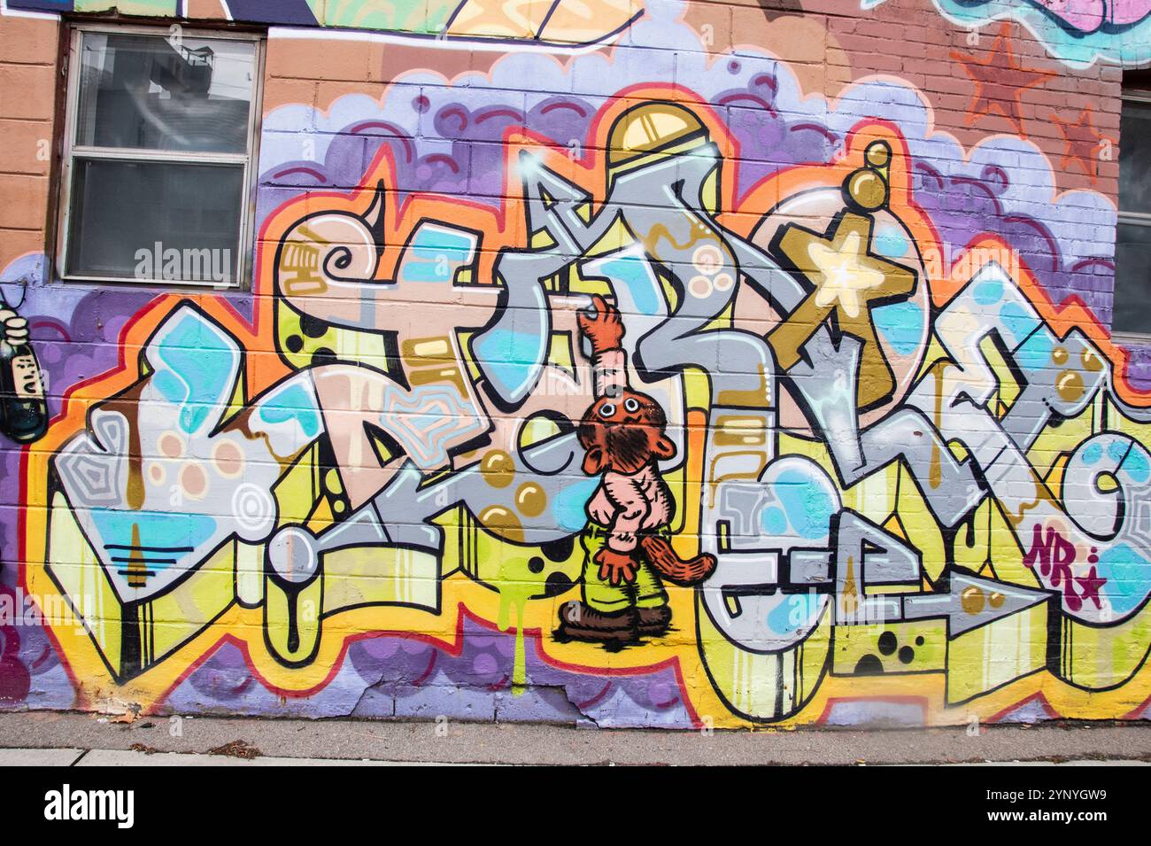 Graffiti tagged on a building on Alex Faulkner Lane in Etobicoke ...