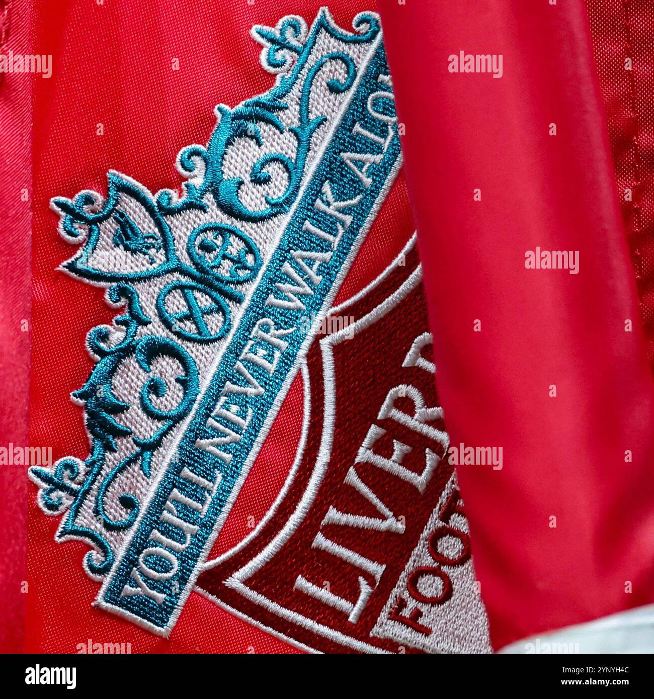 A detailed view the corner flag prior to the UEFA Champions League ...