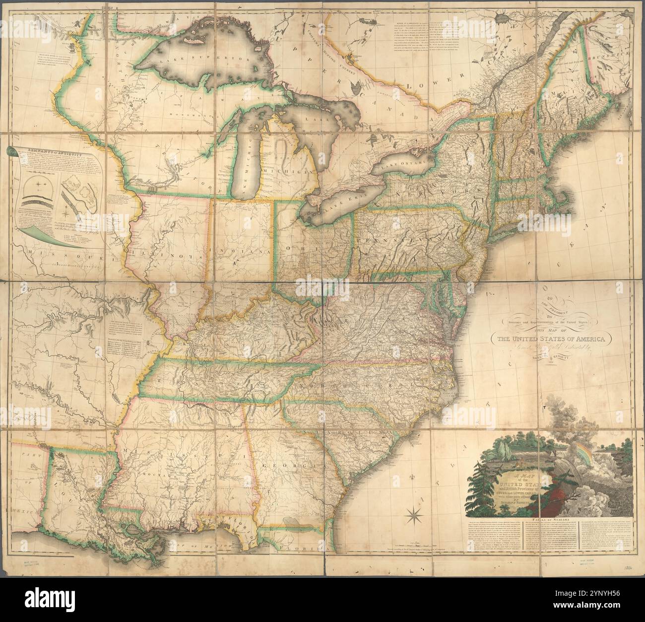 A map of the United States and British provinces of Upper and Lower ...