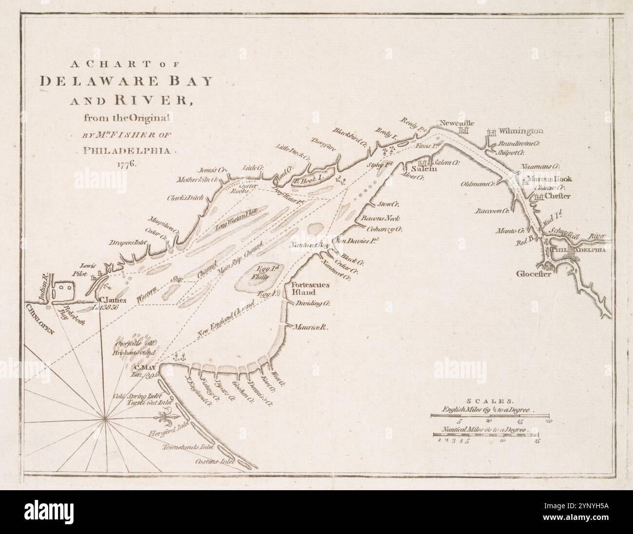 A chart of Delaware Bay and River : containing a full and exact ...