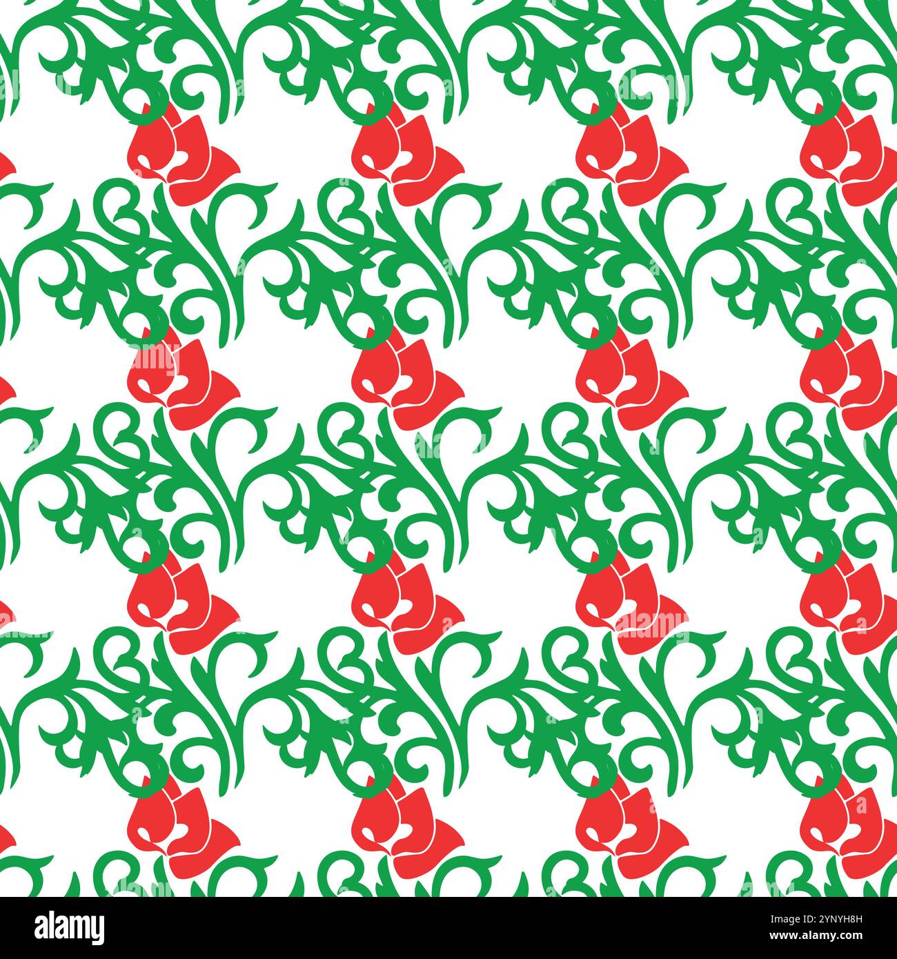 Islamic tulip, floral geometry. Tatar seamless pattern. Culture of the ...