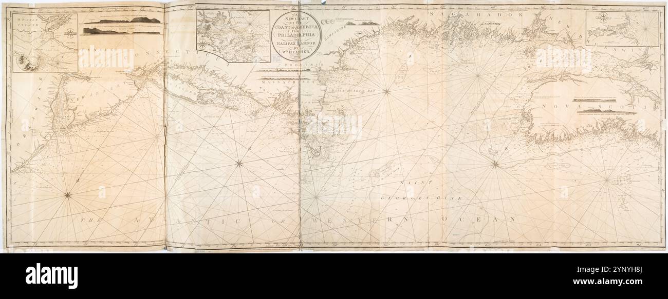 A new chart of the coast of America from Philadelphia to Halifax Harbor ...