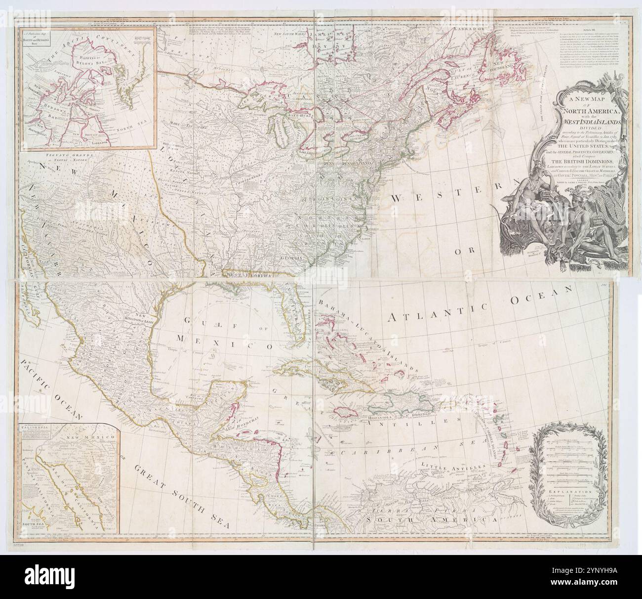A new map of North America with the West India Islands : divided ...