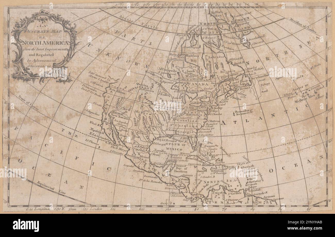1780 map north america hi-res stock photography and images - Alamy