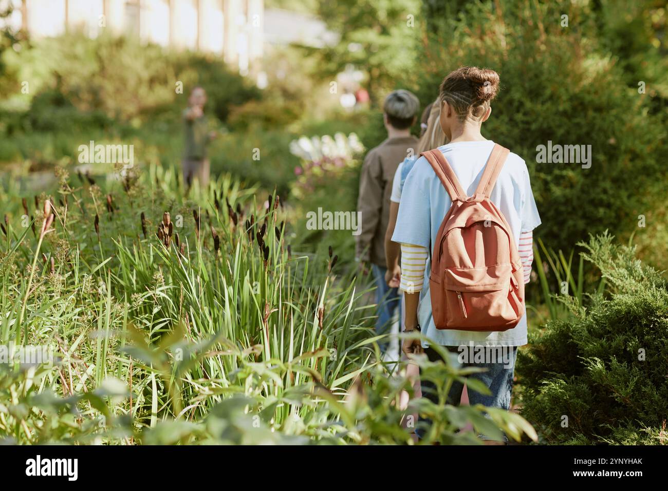 Woman teenager boy rear view hi-res stock photography and images - Alamy