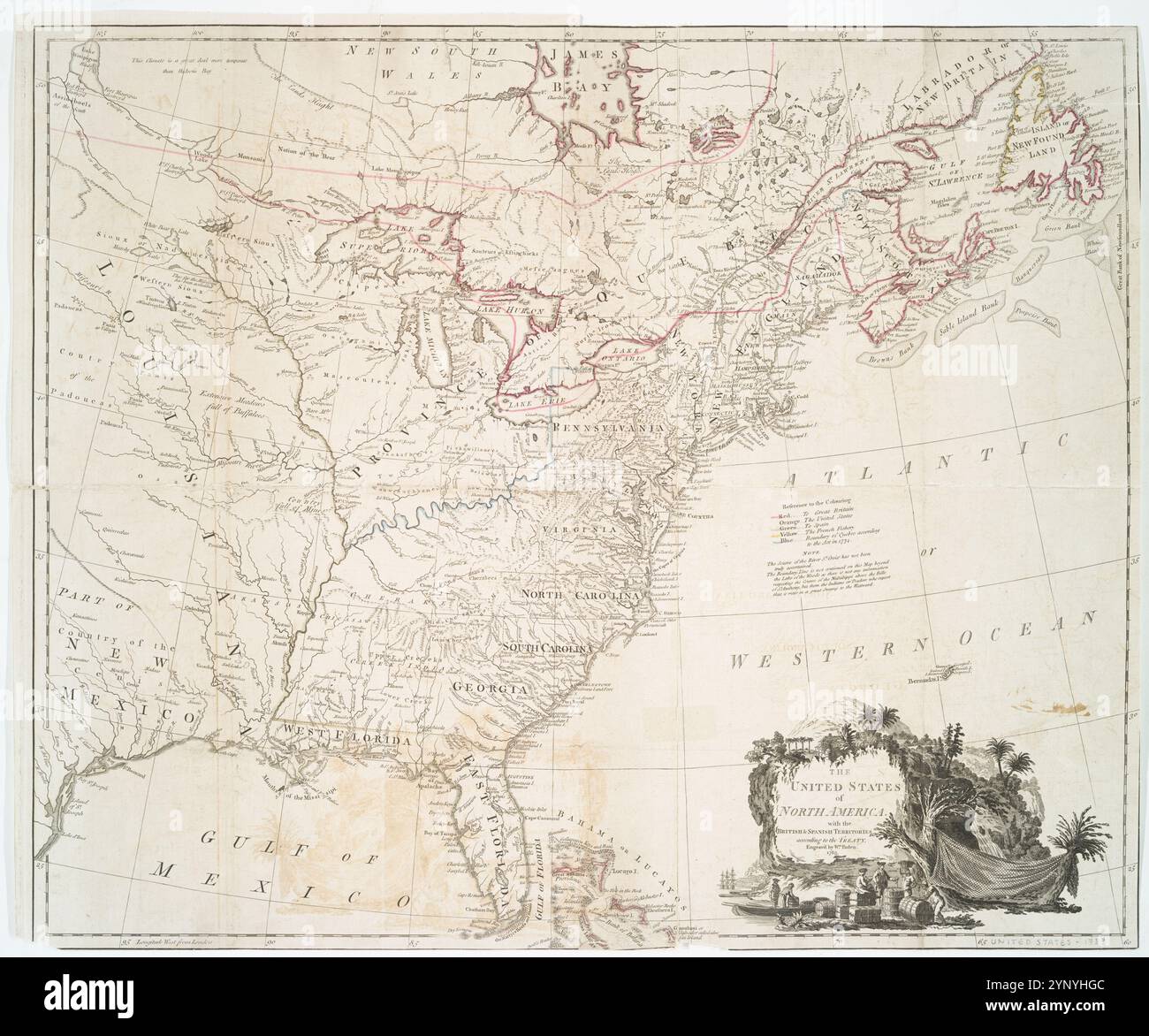 The United States of North America, with the British & Spanish ...