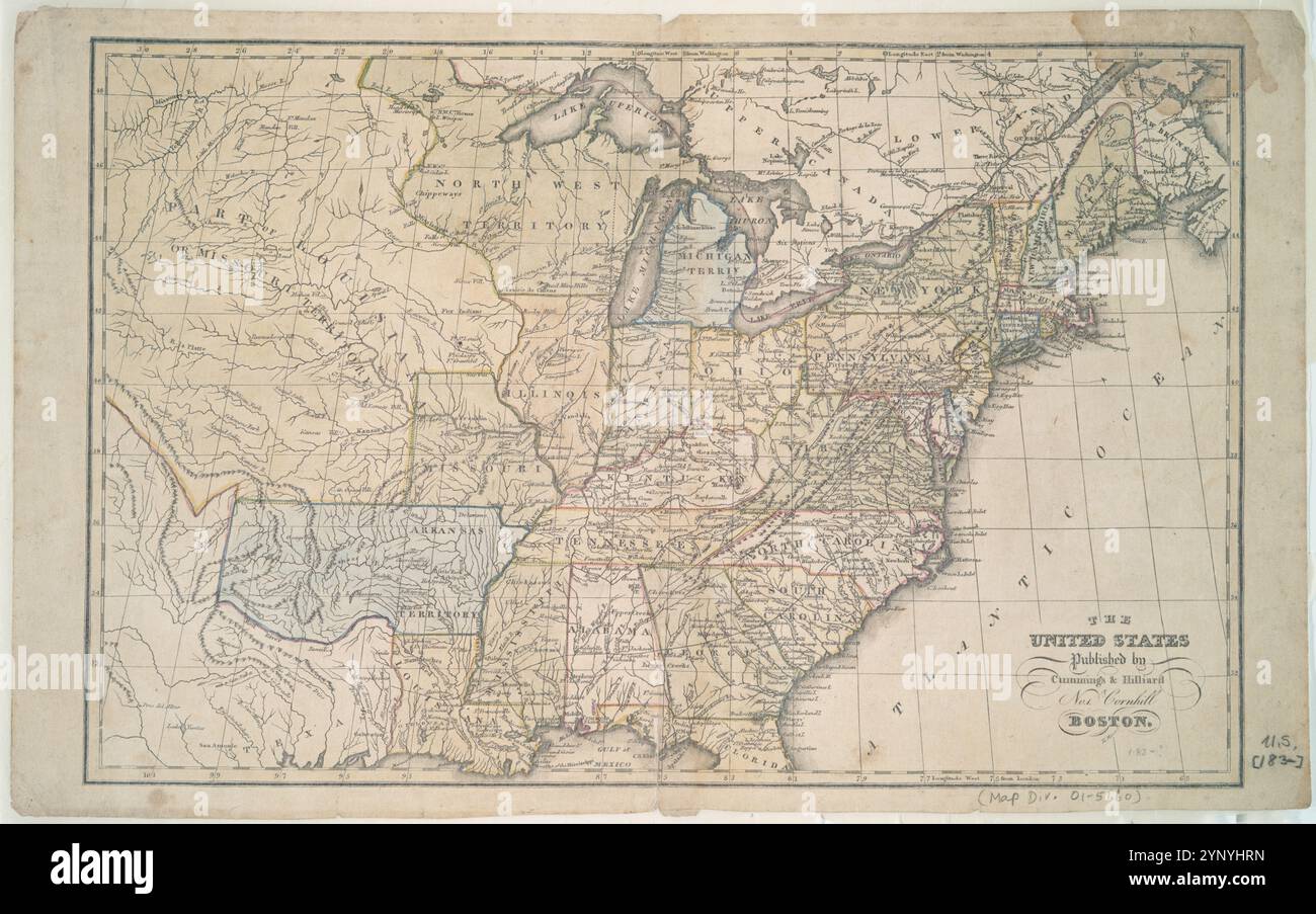 United states in 1830 map hi-res stock photography and images - Alamy
