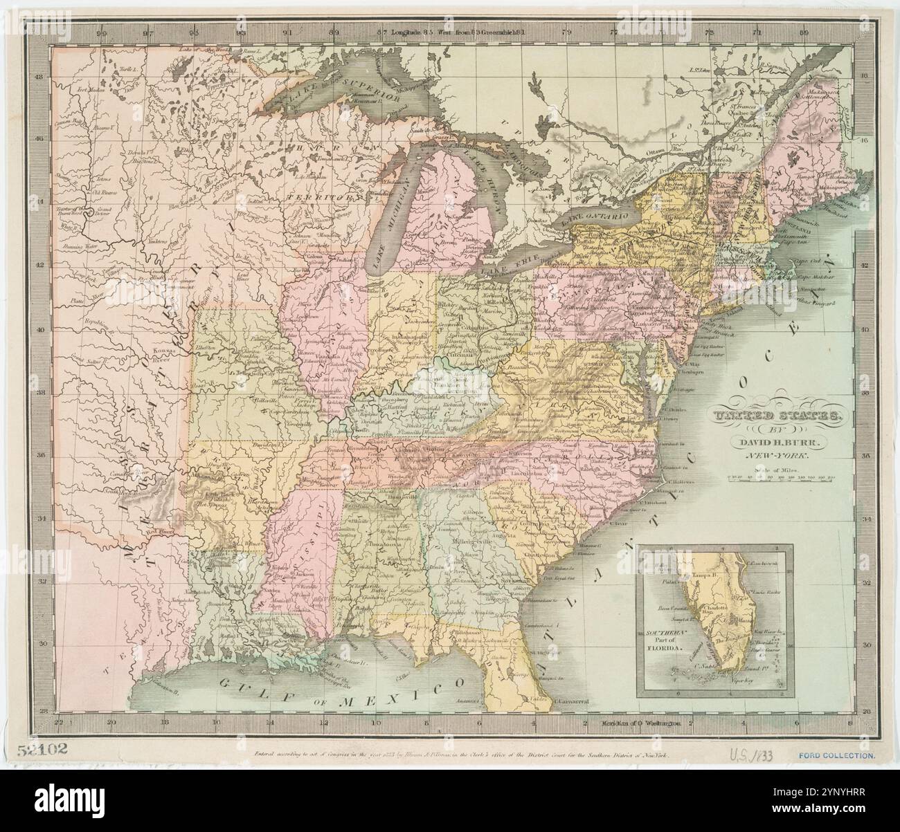 Map 1833 united states hi-res stock photography and images - Alamy