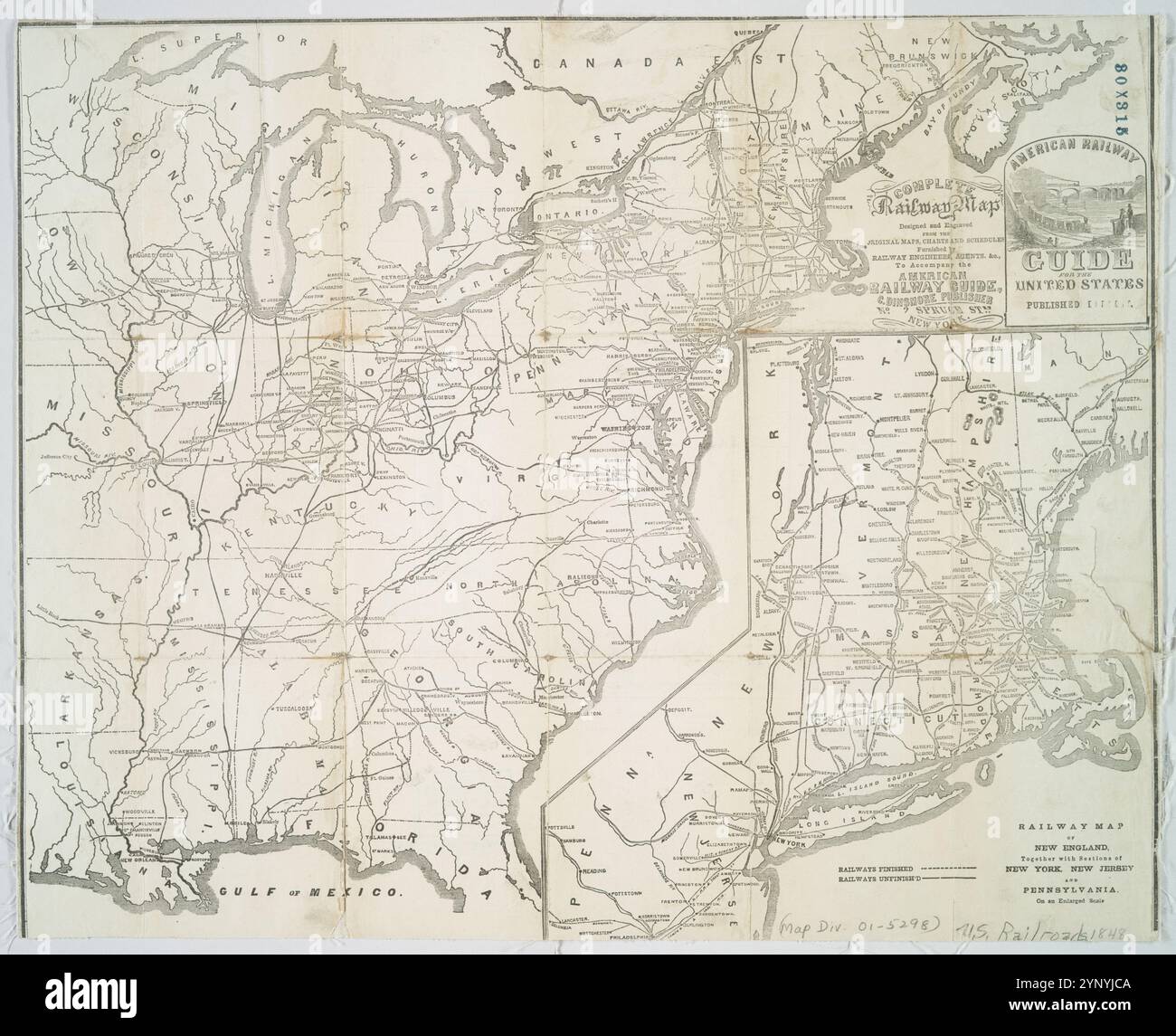 Complete railway map designed and engraved from the original maps ...