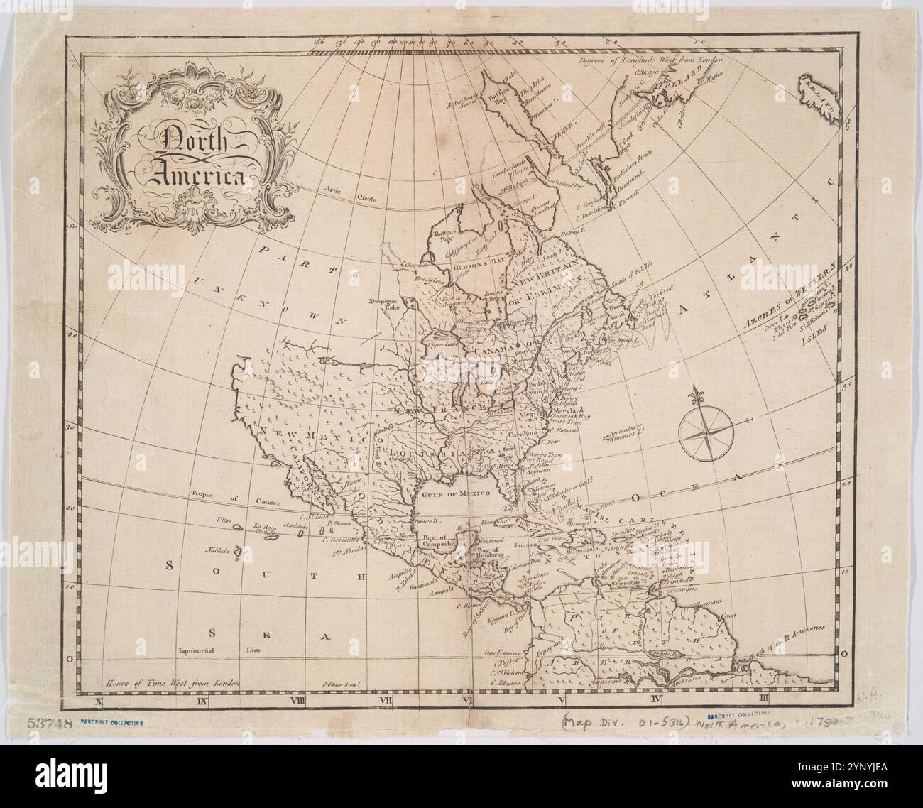 1780 map north america hi-res stock photography and images - Alamy