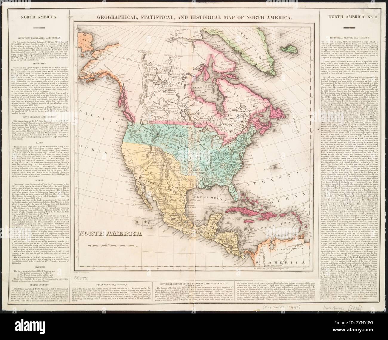 Geographical, statistical, and historical map of North America 1822 by ...
