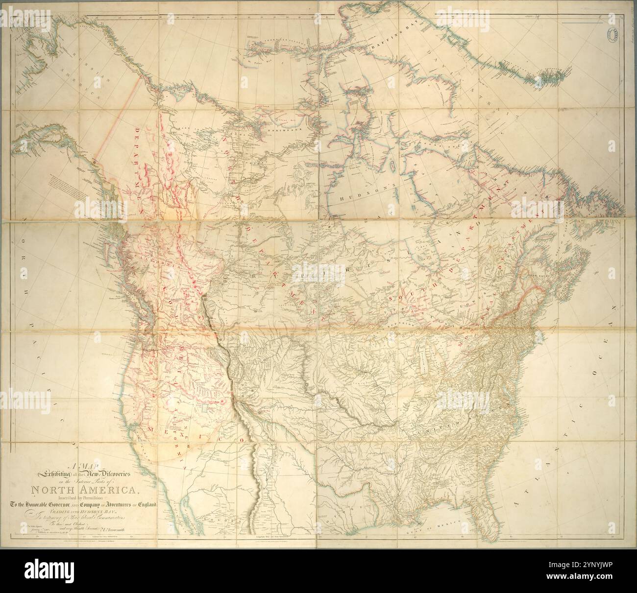 A map exhibiting all the new discoveries in the interior parts of North ...