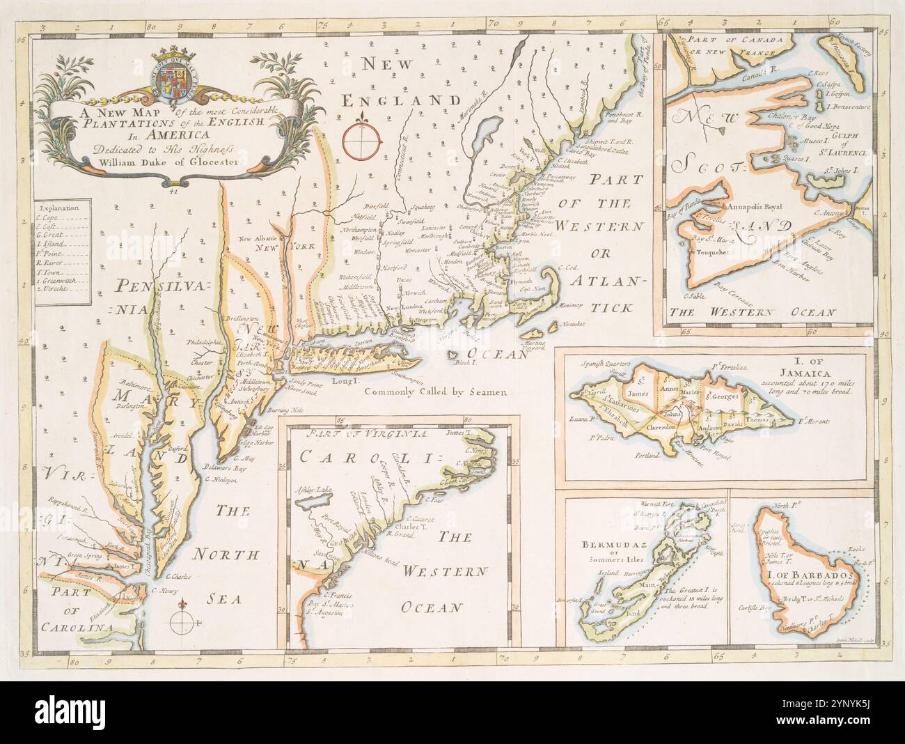 A new map of the most considerable plantations of the English in ...