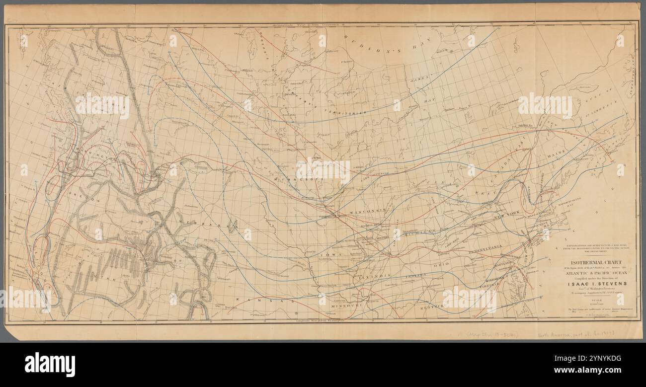 Isothermal chart of the region north of the 36th parallel &c. &c ...