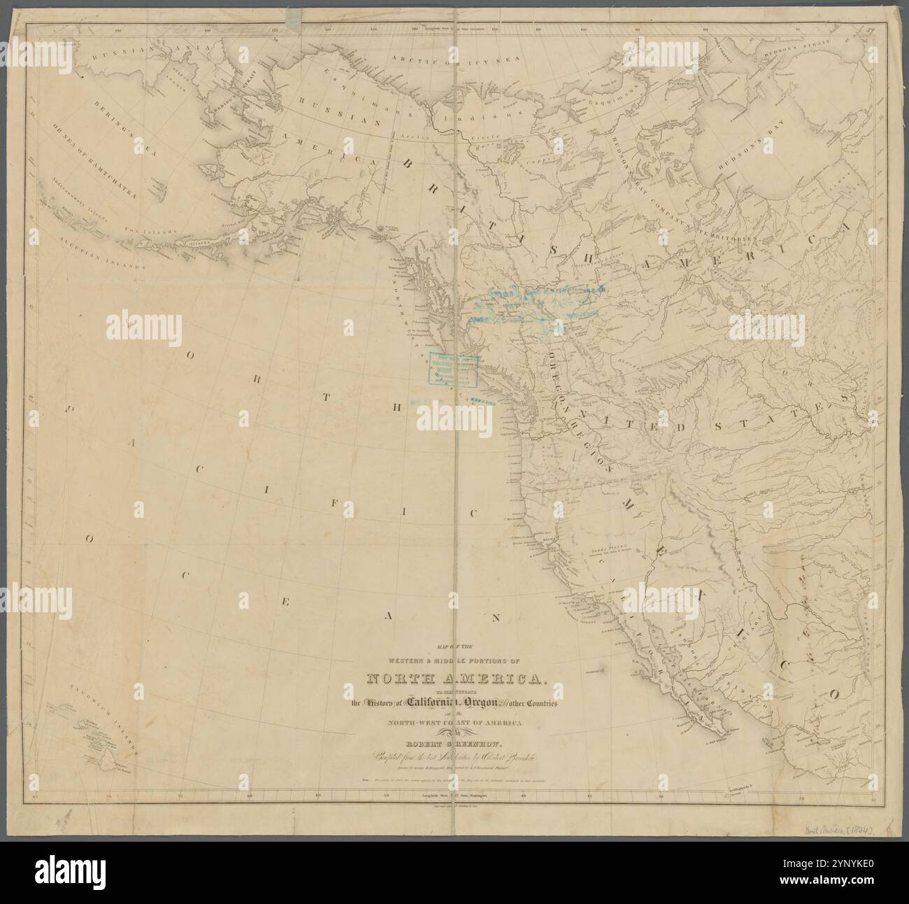 Map of the western and middle portions of North America: to illustrate ...