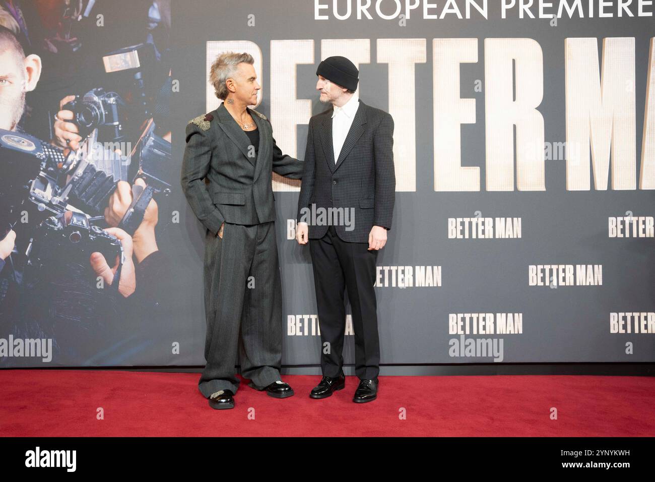 Robbie Williams and Michael Gracey attending the European premiere for ...