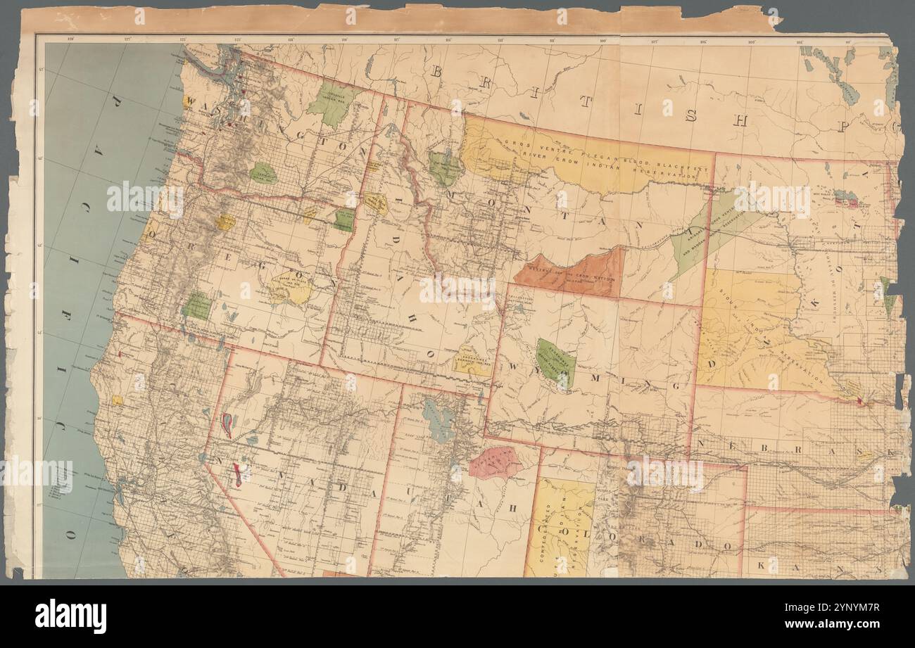 United states indian territories map hi-res stock photography and ...