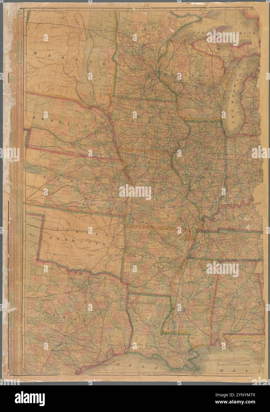 Watsons new county and railroad map hi-res stock photography and images ...