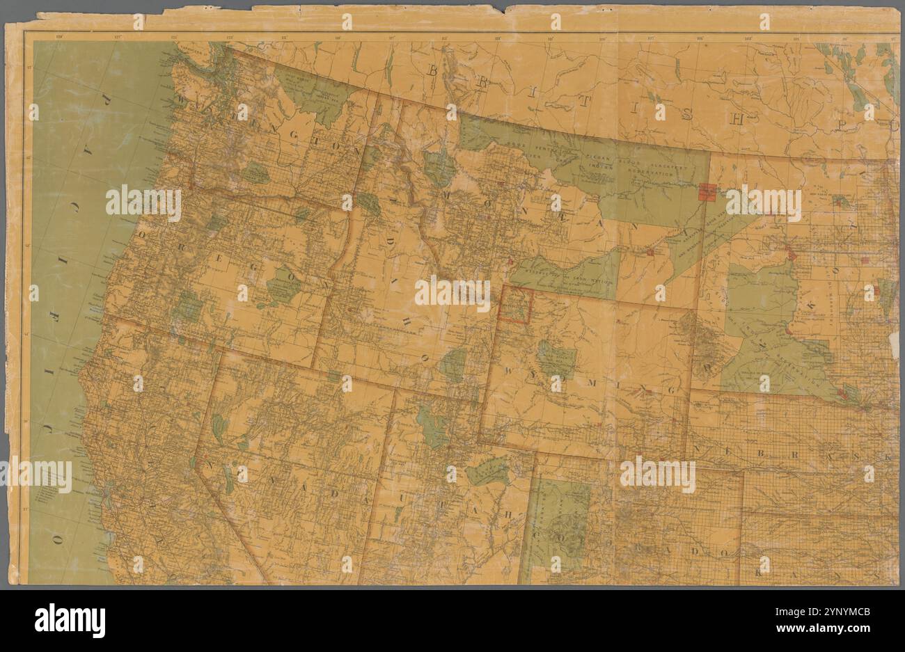 United states indian territories map hi-res stock photography and ...