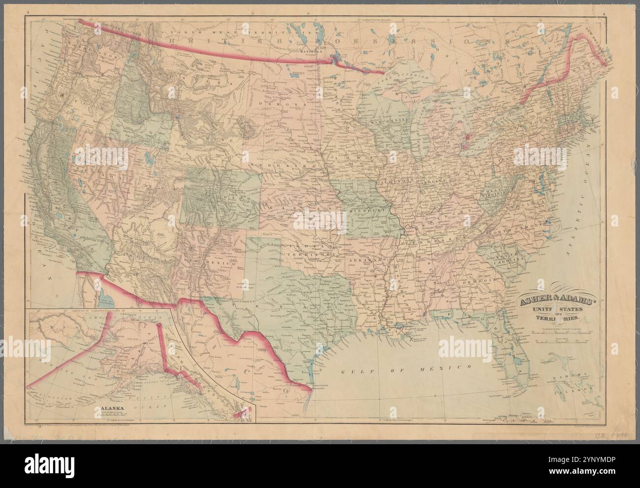 Asher adams map hi-res stock photography and images - Alamy
