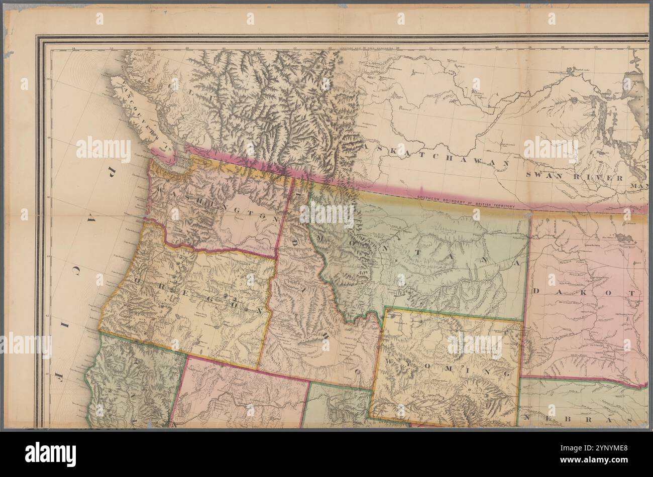 New national map of the United States showing the rivers and rail roads ...