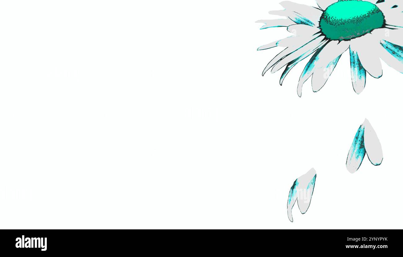 Floral pattern, flower art. Falling petals. Colorful minimal ...