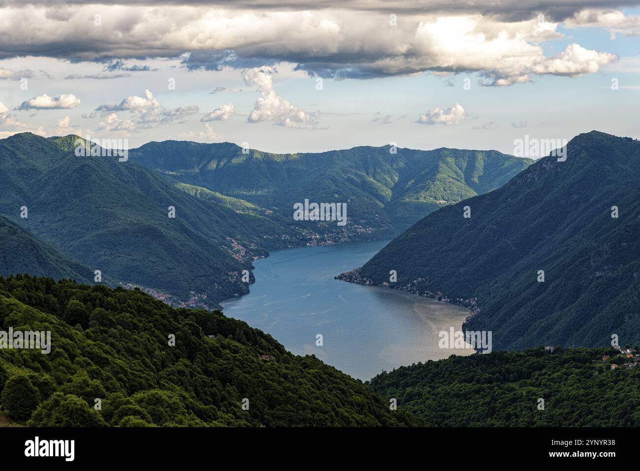 Landscape of Lake Como at sunset from Intelvi Valley Stock Photo - Alamy