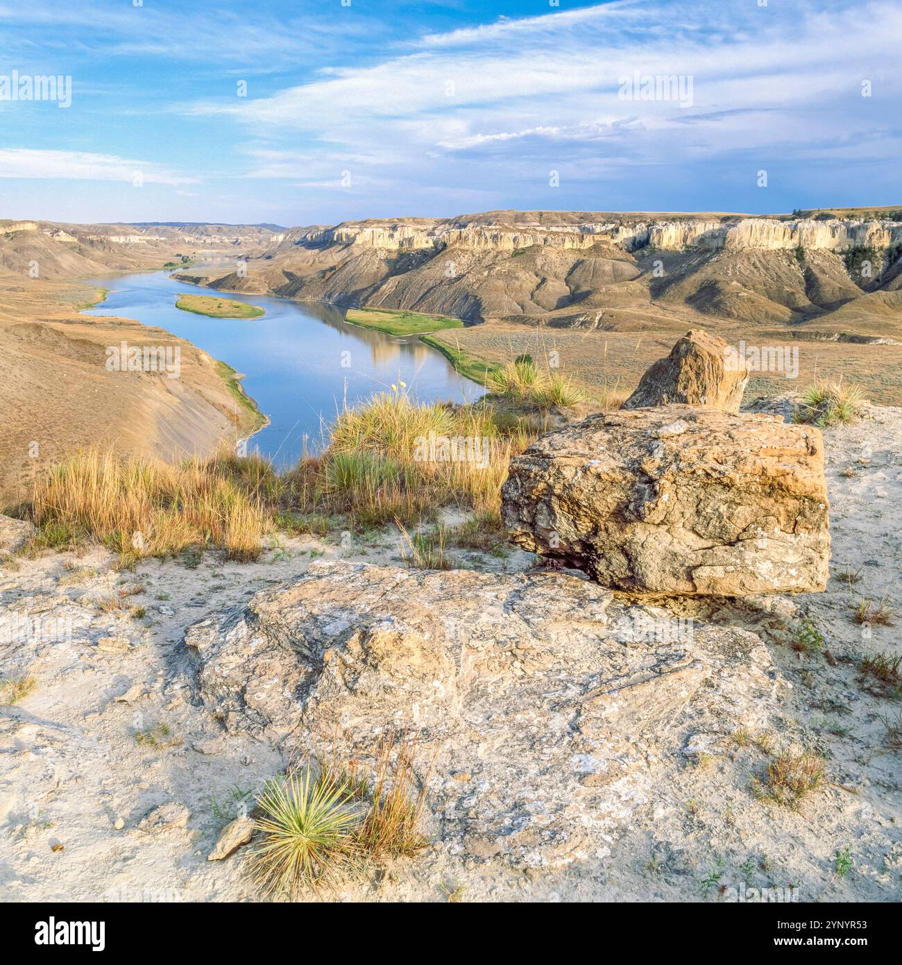 white cliffs section of the wild and scenic missouri river near big ...