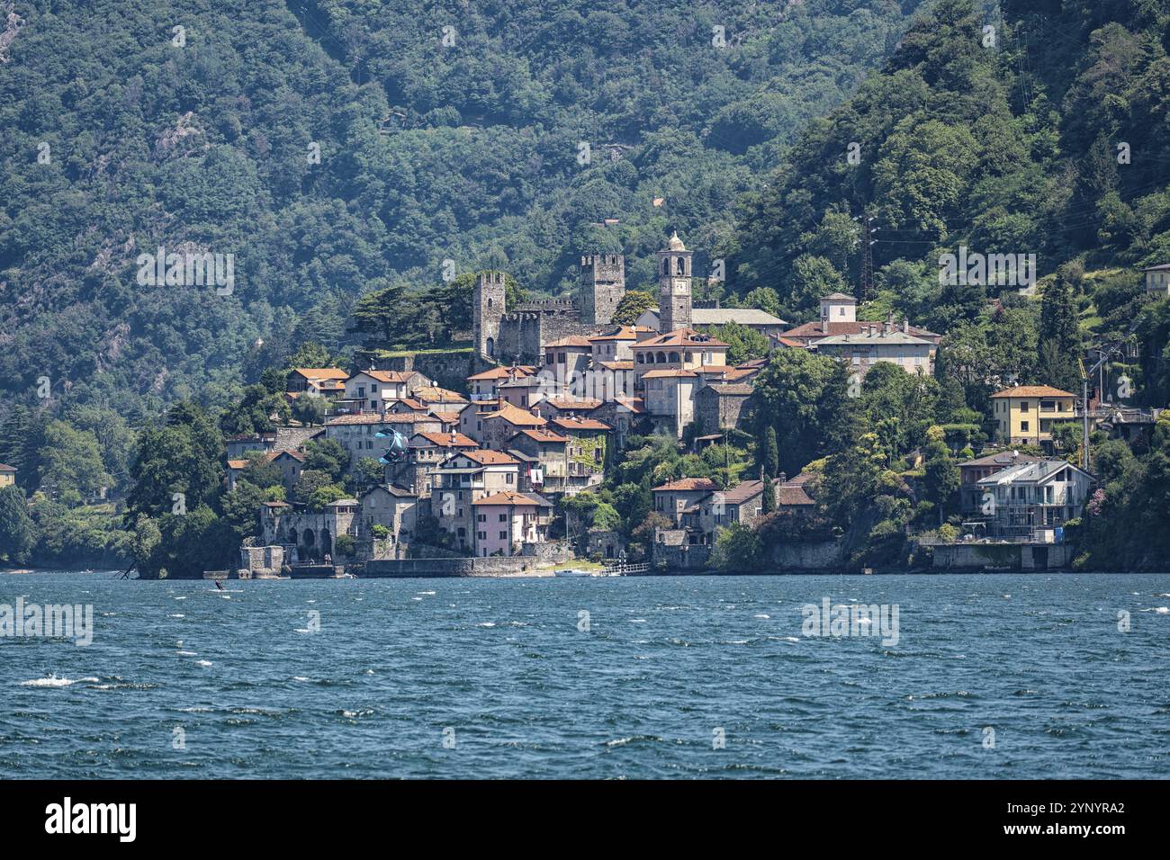 Landscape of Corenno Plinio village Stock Photo - Alamy