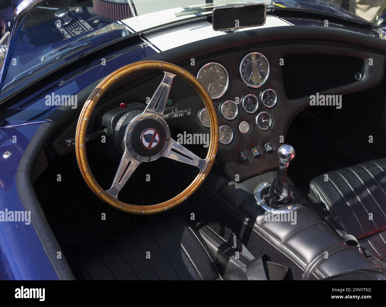 Interior of an oldtimer car during the 14th orange tour. This annual ...