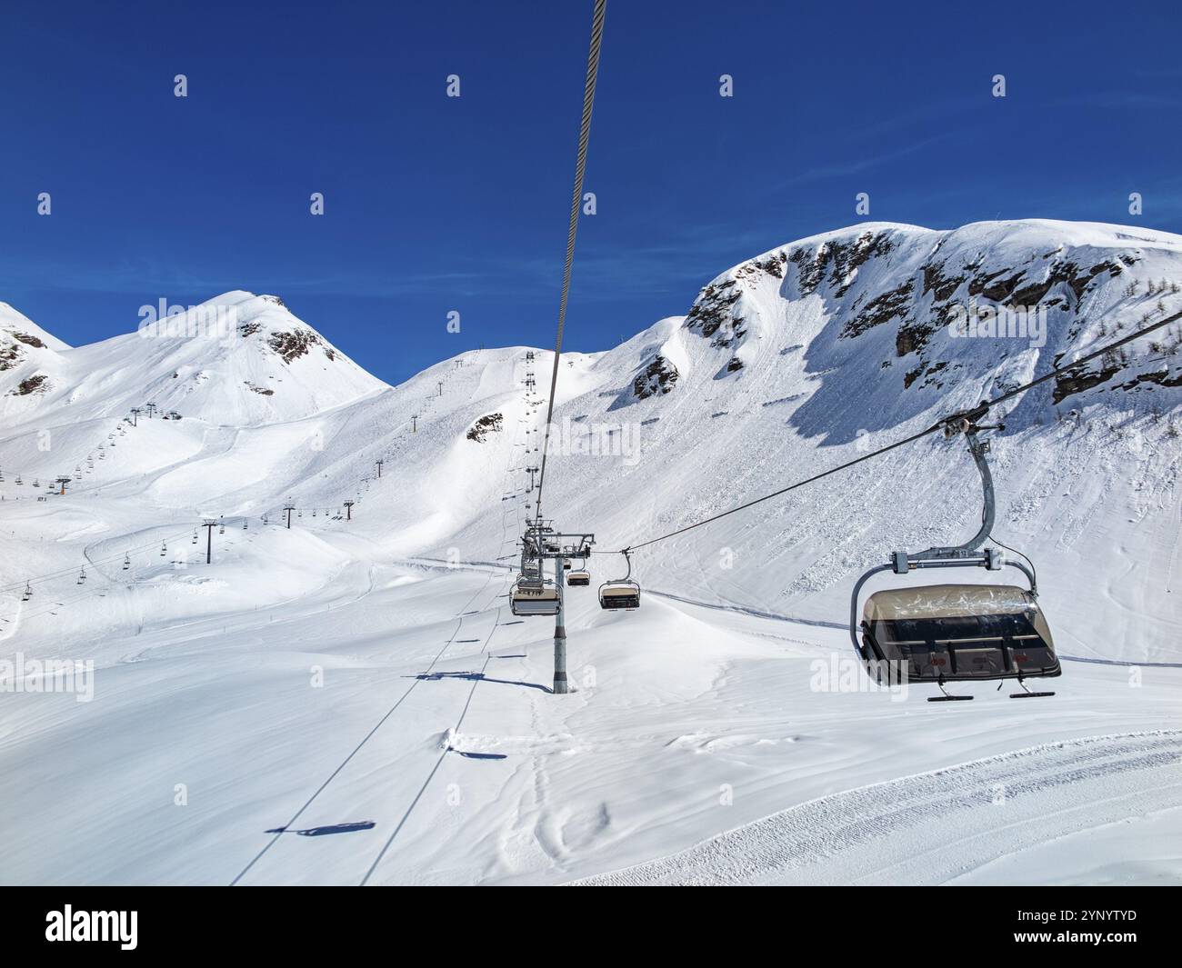 Ski slopes of San Domenico di Varzo Resort Stock Photo - Alamy