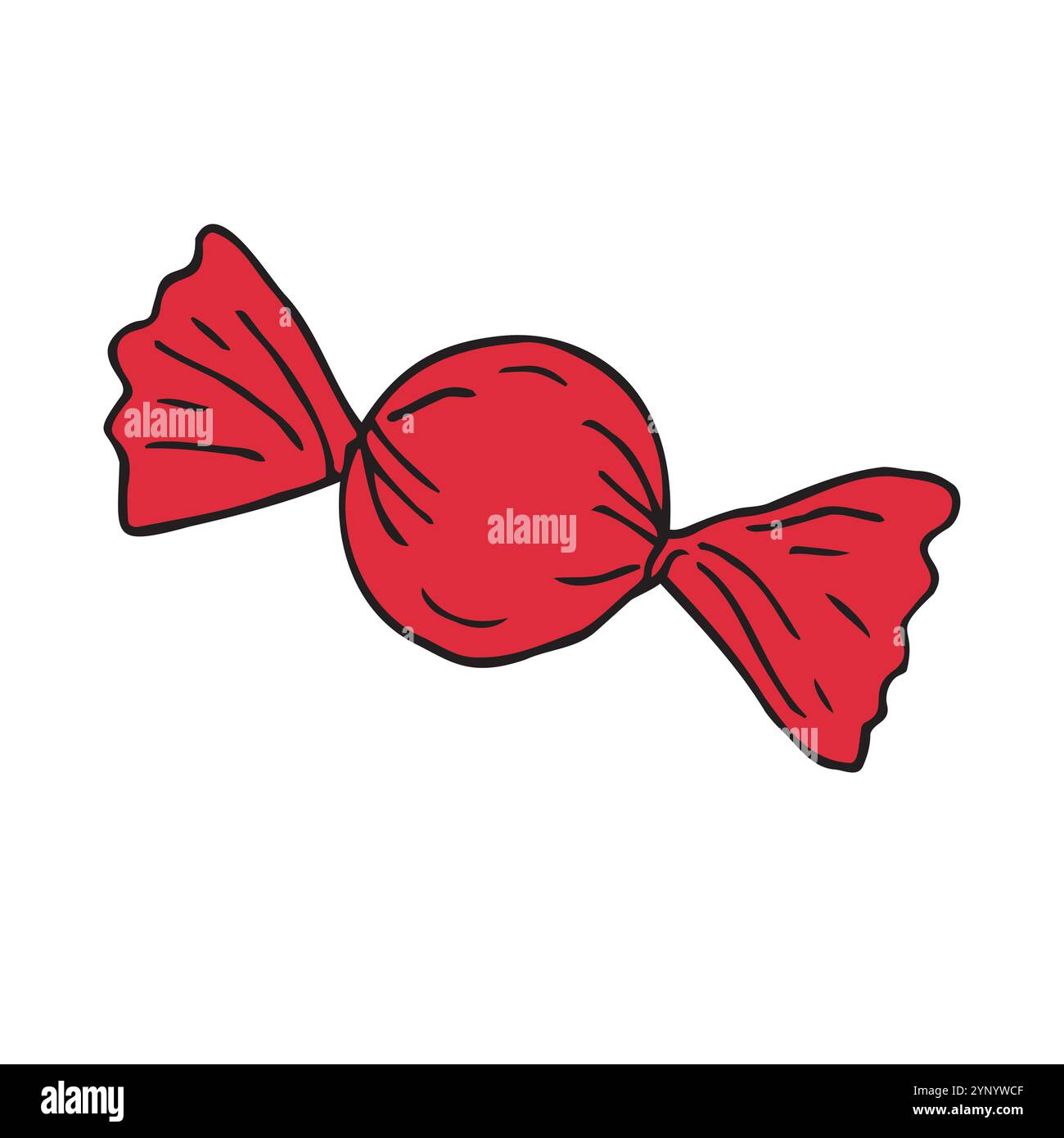 Vector hand drawn doodle sketch colored candy isolated on white ...