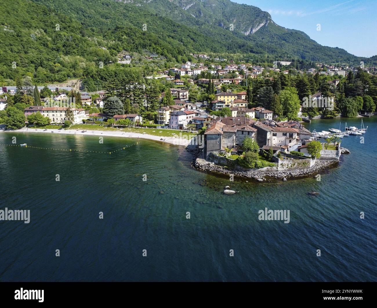 Aerial view of Lierna, a village on Lake Como Stock Photo - Alamy