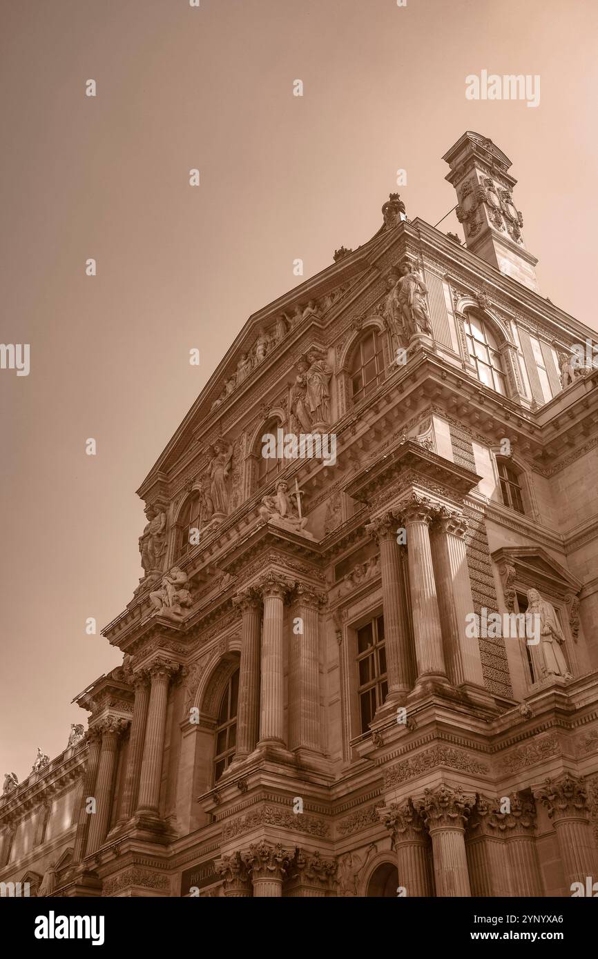 The Louvre, Parisian architecture Stock Photo - Alamy