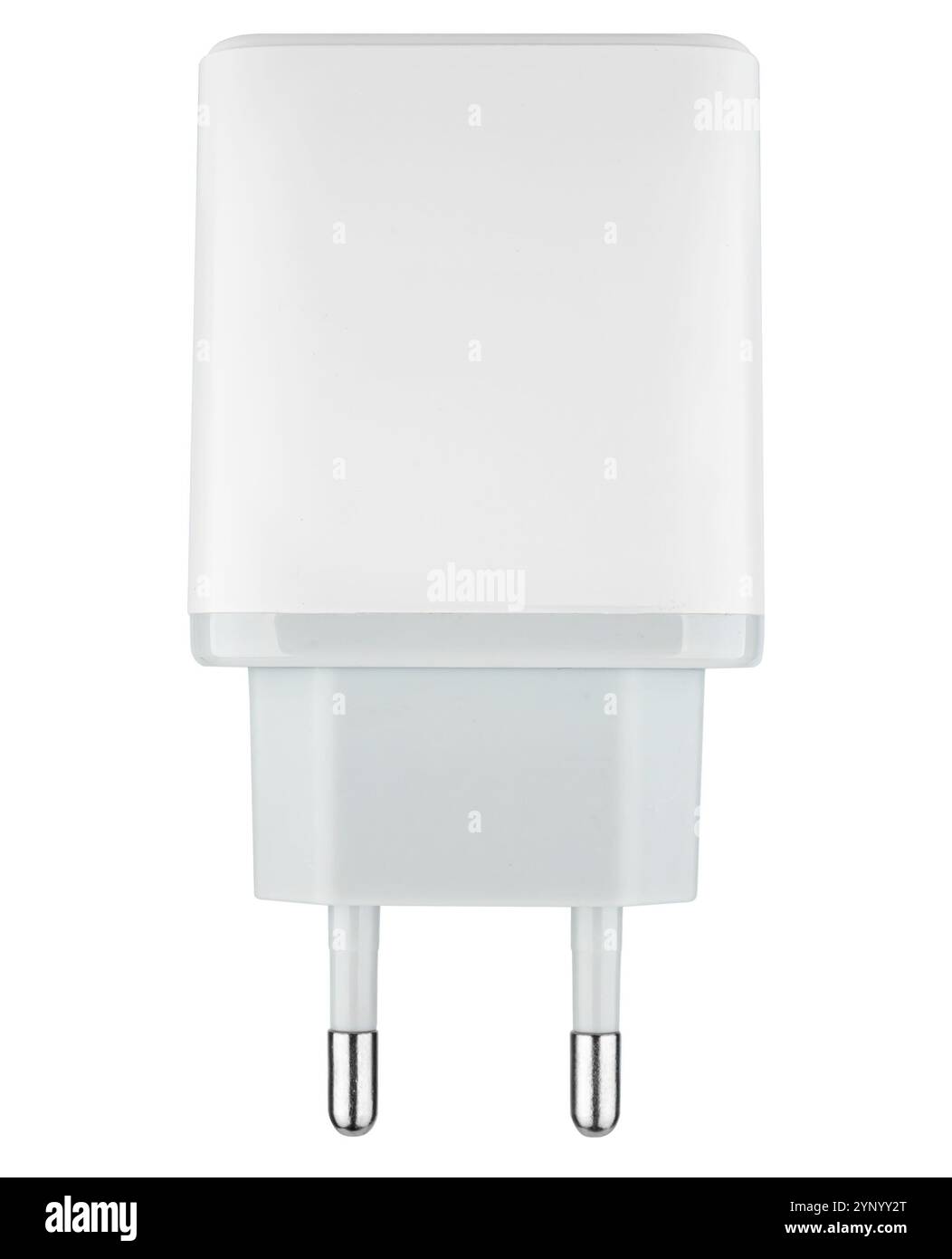 Power supply for tablet phone, adapter white color, on white background ...