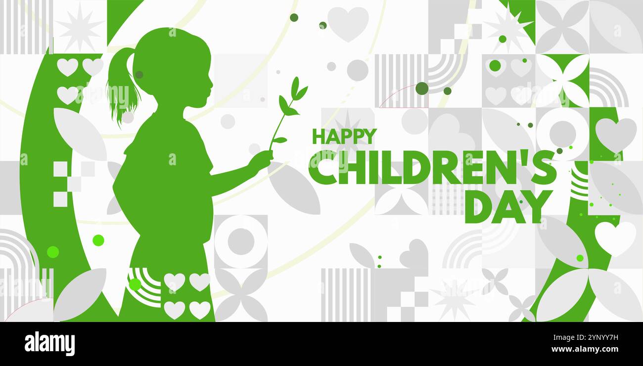 happy childrens day - banner, vector illustration Stock Vector Image ...