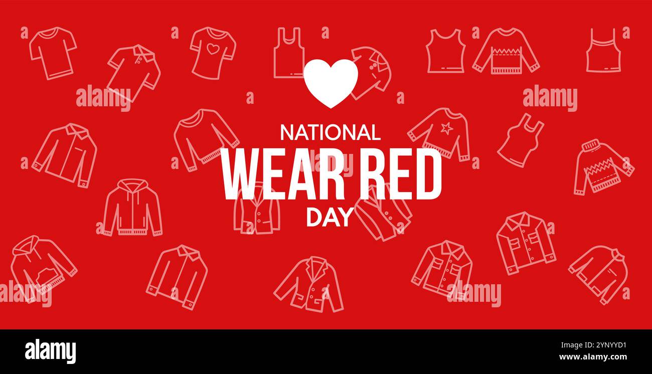 National red wear red day Stock Vector Images - Alamy