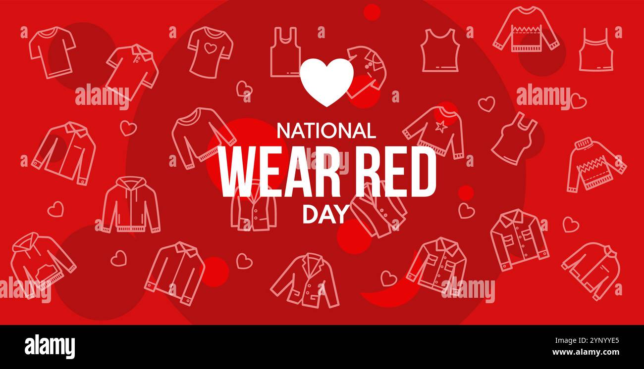 National red wear red day Stock Vector Images - Alamy