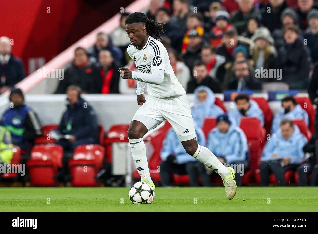 Eduardo Camavinga of Real Madrid breaks with the ball during the UEFA ...
