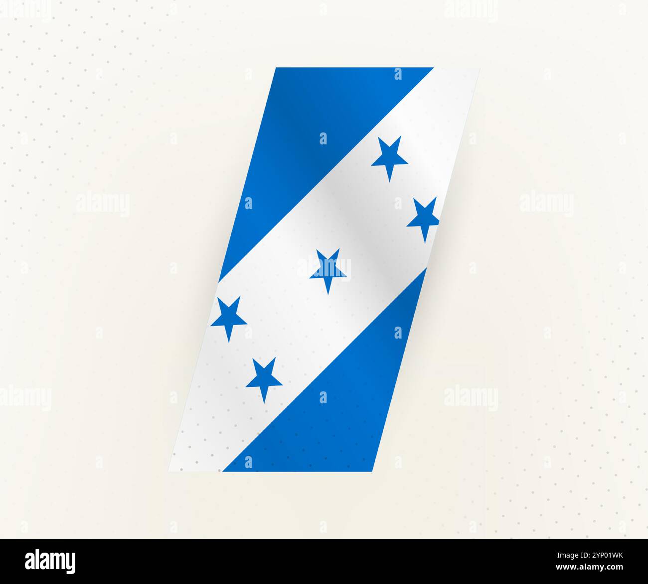 Abstract modern vertical flag of Honduras on beige background with dots ...