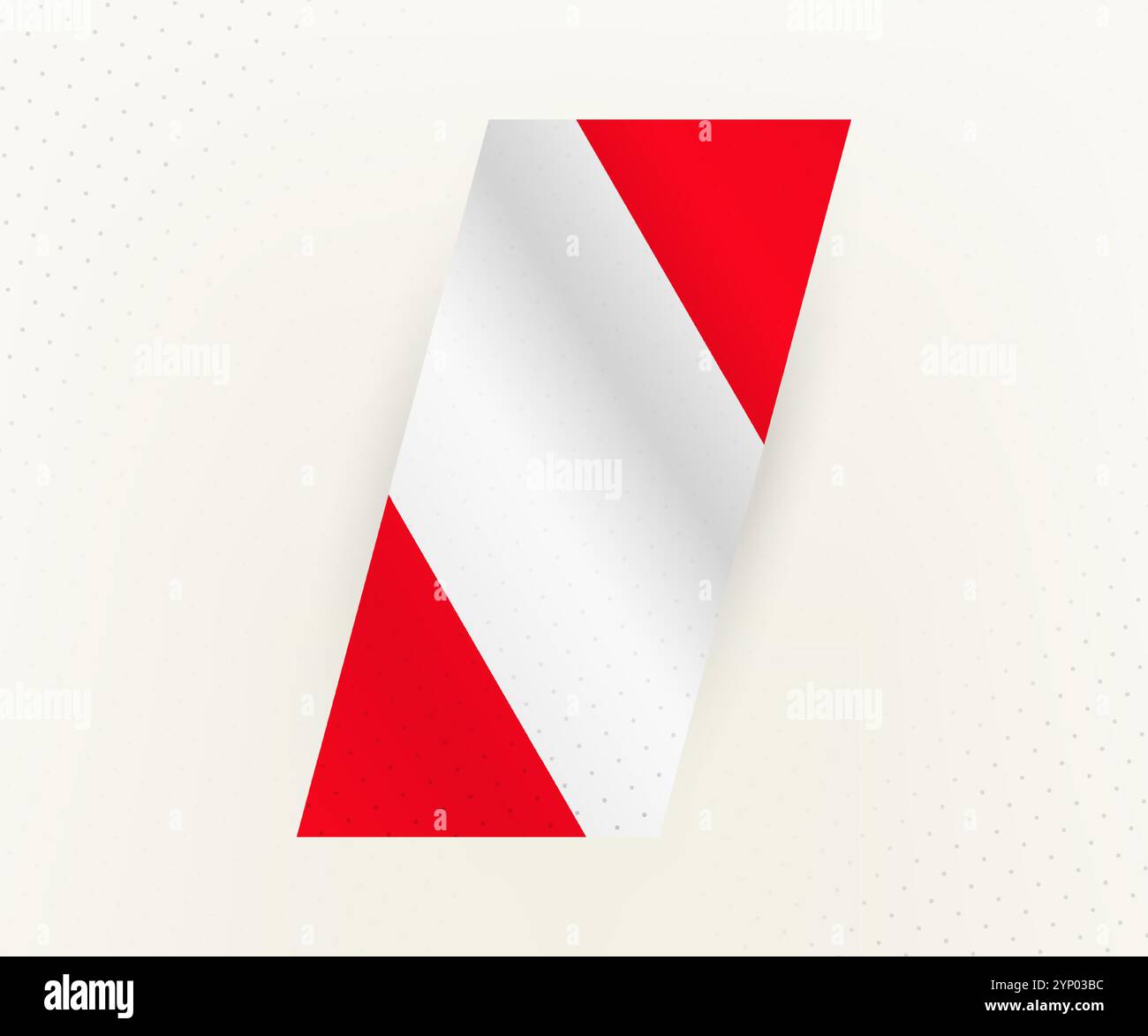 Abstract modern vertical flag of Peru on beige background with dots ...