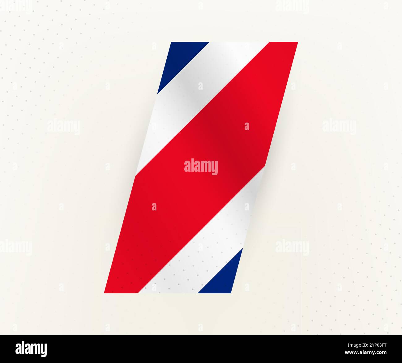 Abstract modern vertical flag of Costa Rica on beige background with ...