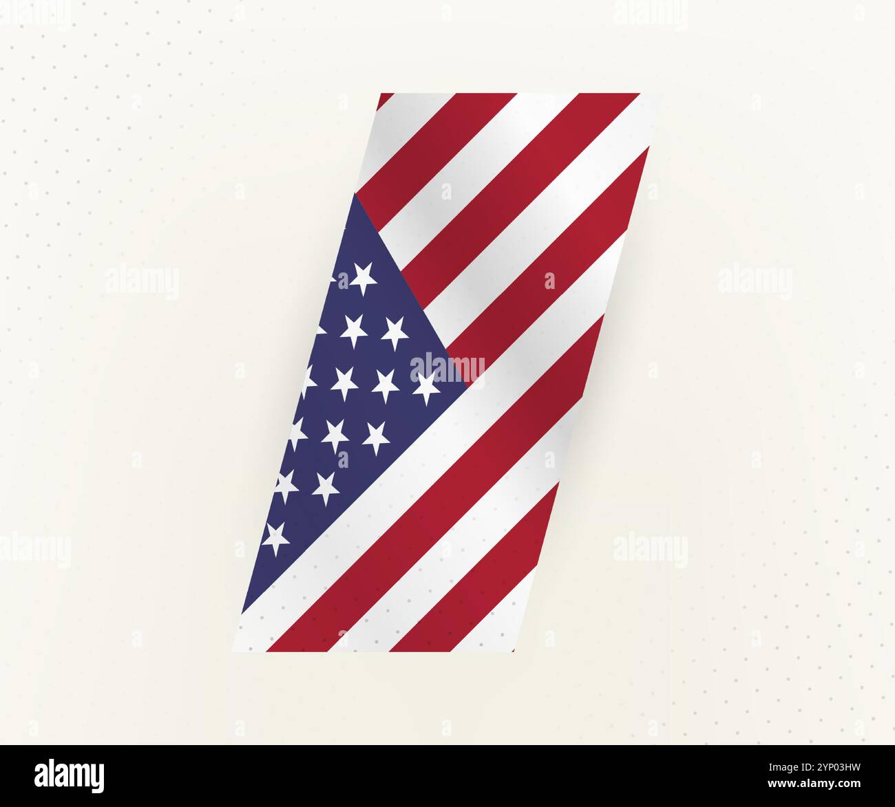 Abstract modern vertical flag of USA on beige background with dots ...