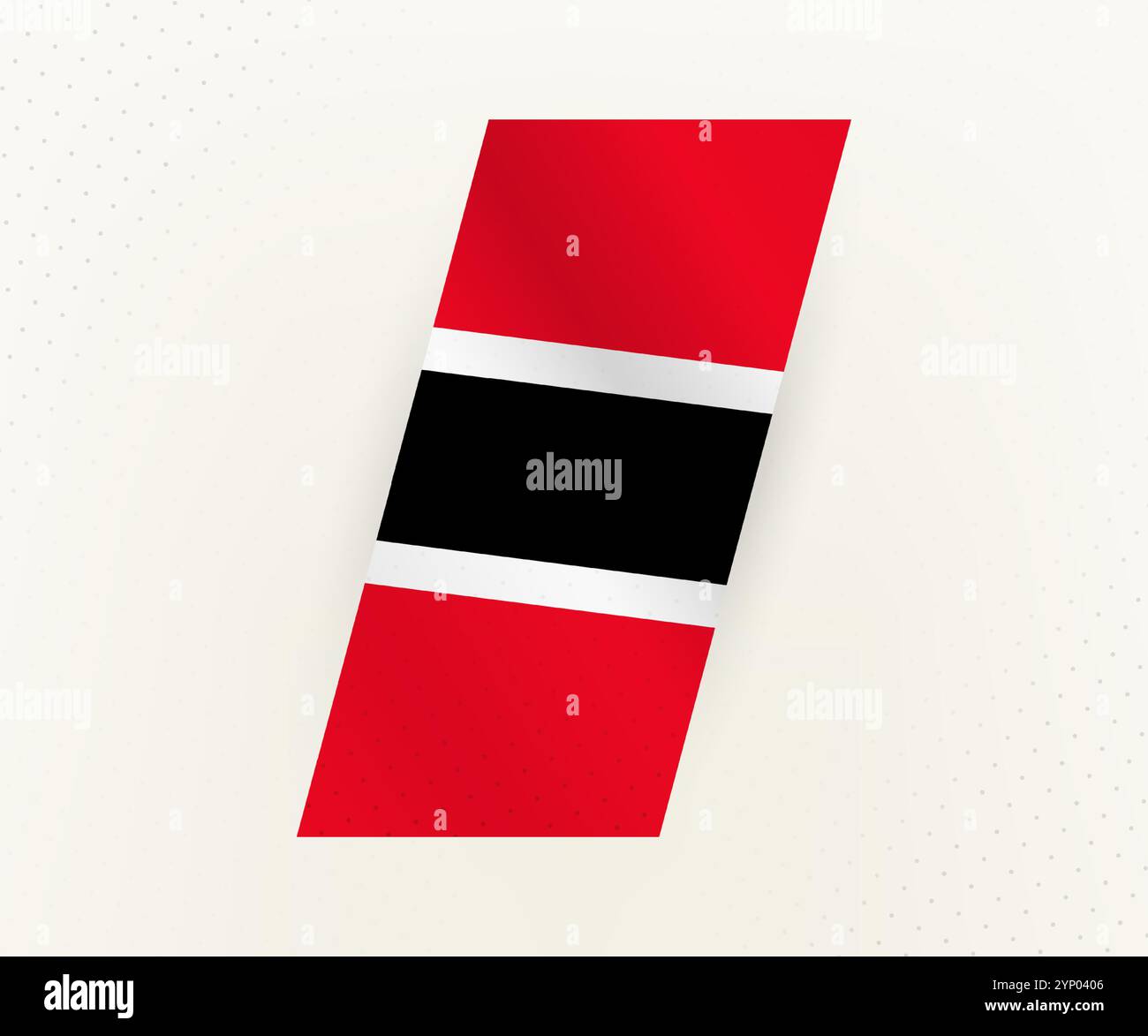 Abstract modern vertical flag of Trinidad and Tobago on beige ...