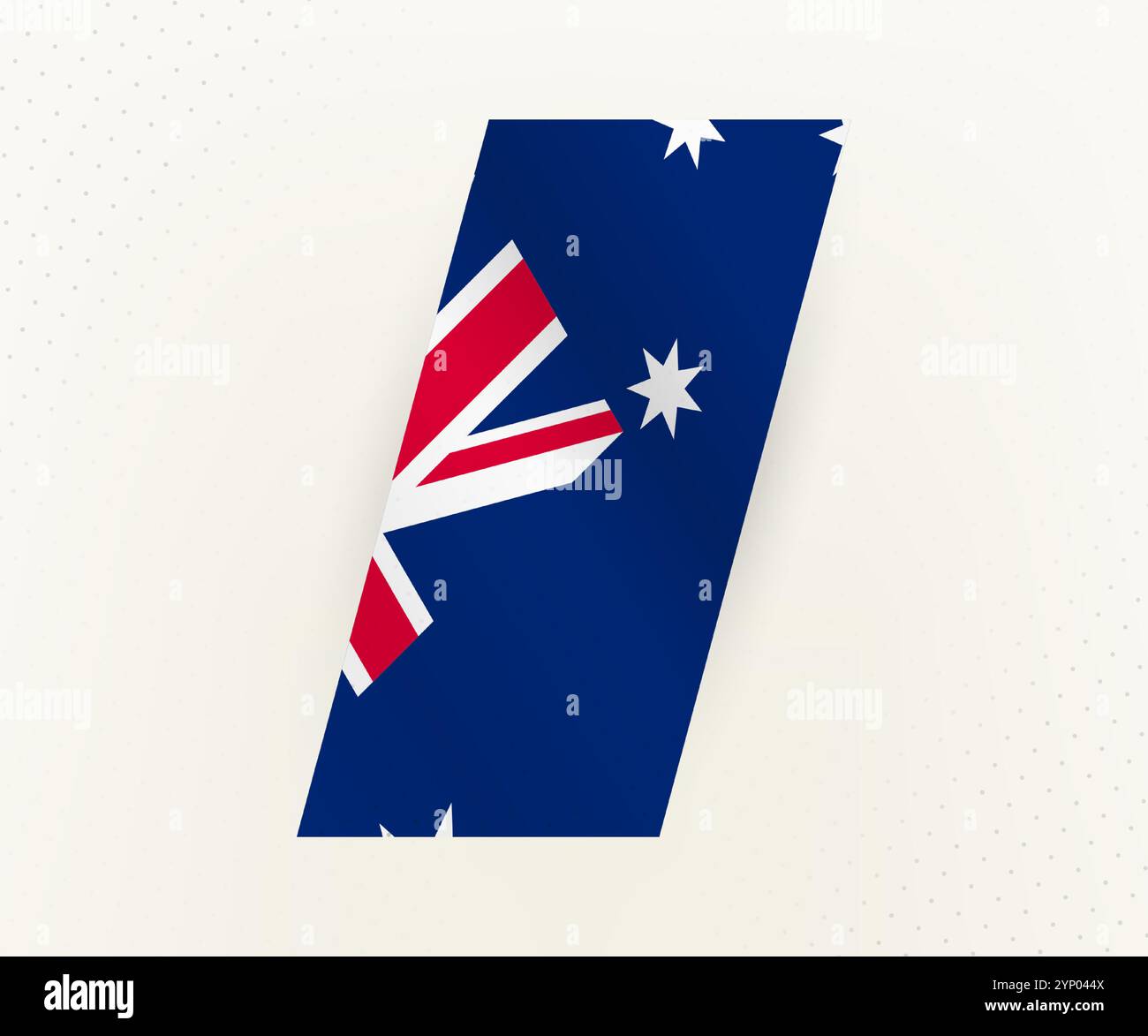 Abstract modern vertical flag of Australia on beige background with ...