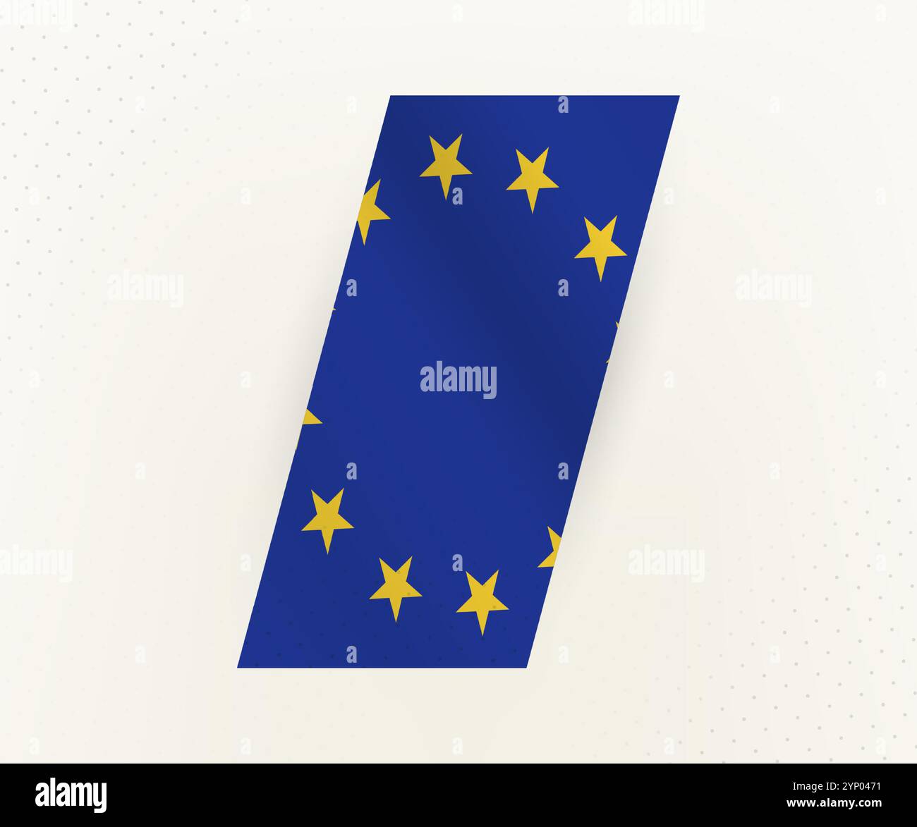 Abstract modern vertical flag of European Union on beige background ...