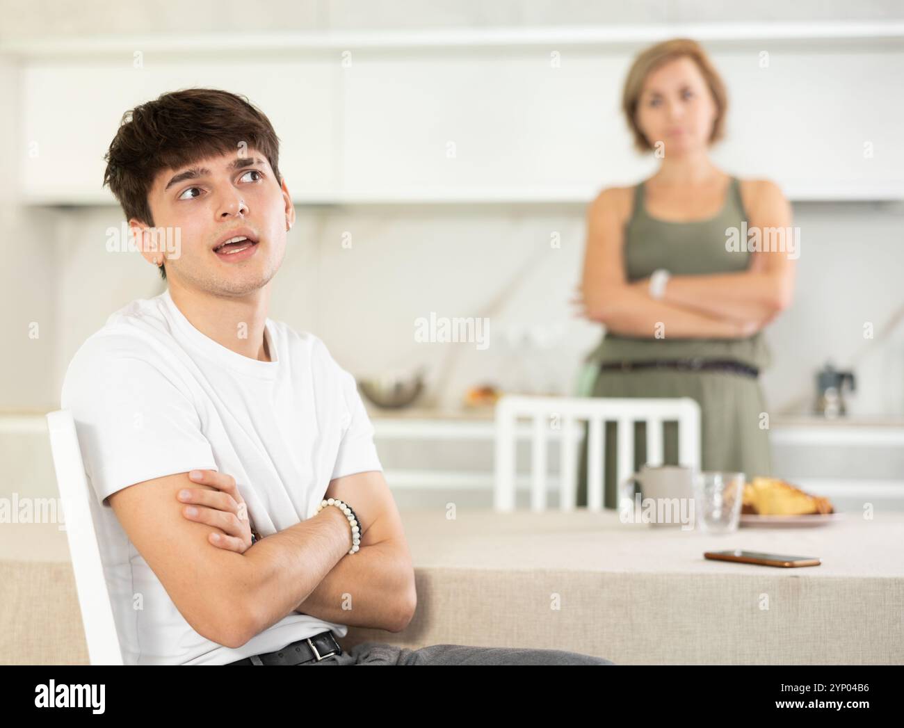 Woman screams and swears at her son in connection with inappropriate ...