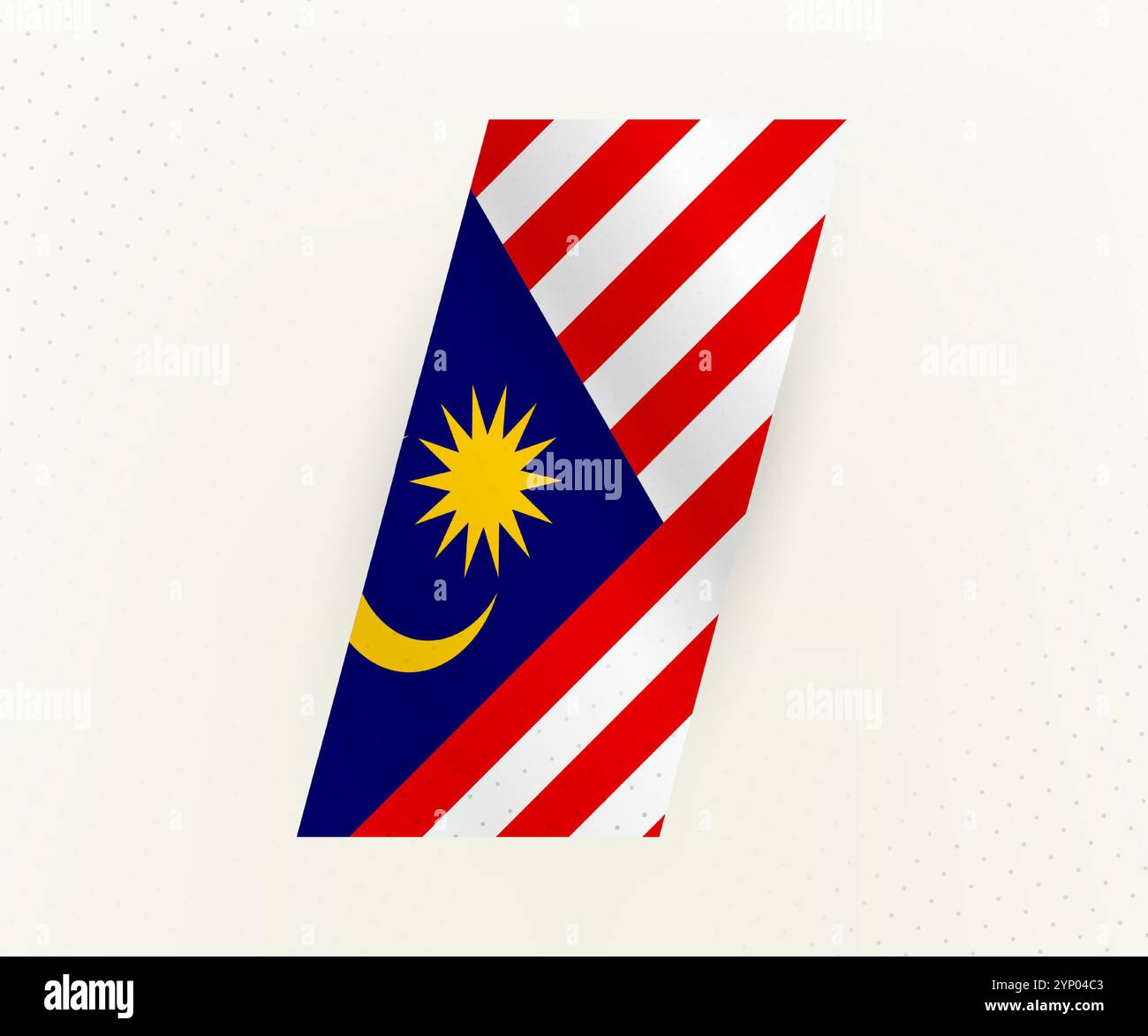 Abstract modern vertical flag of Malaysia on beige background with dots ...
