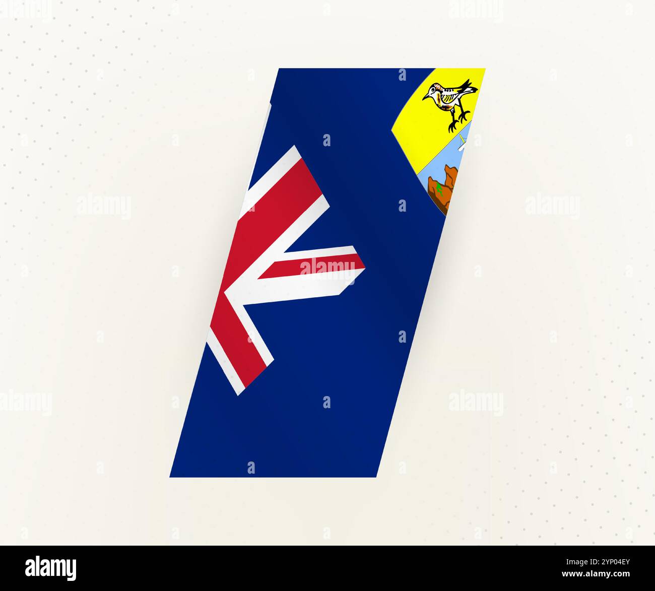 Abstract modern vertical flag of Saint Helena on beige background with ...