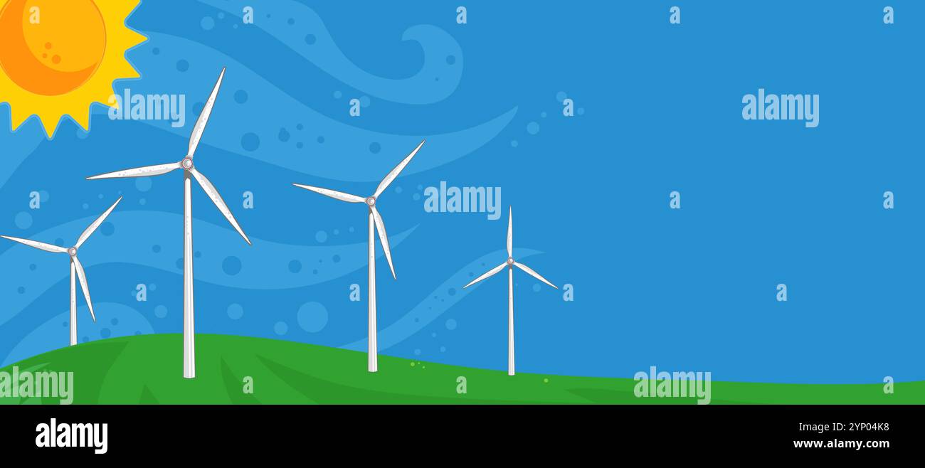Wind turbine towers Stock Vector Images - Alamy